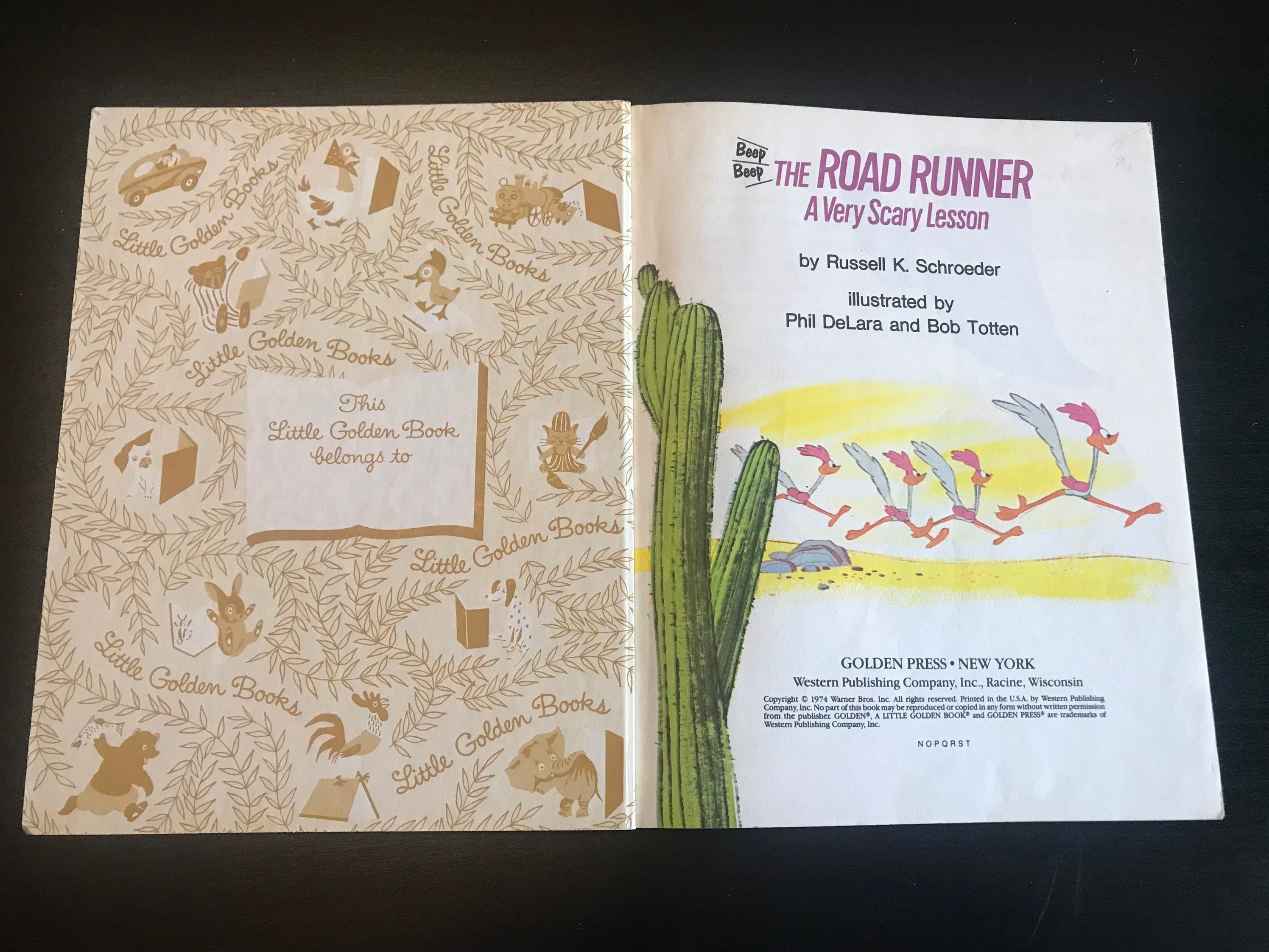 Road Runner A Very Scary Lesson, 1974, Little Golden Book, Vintage ...
