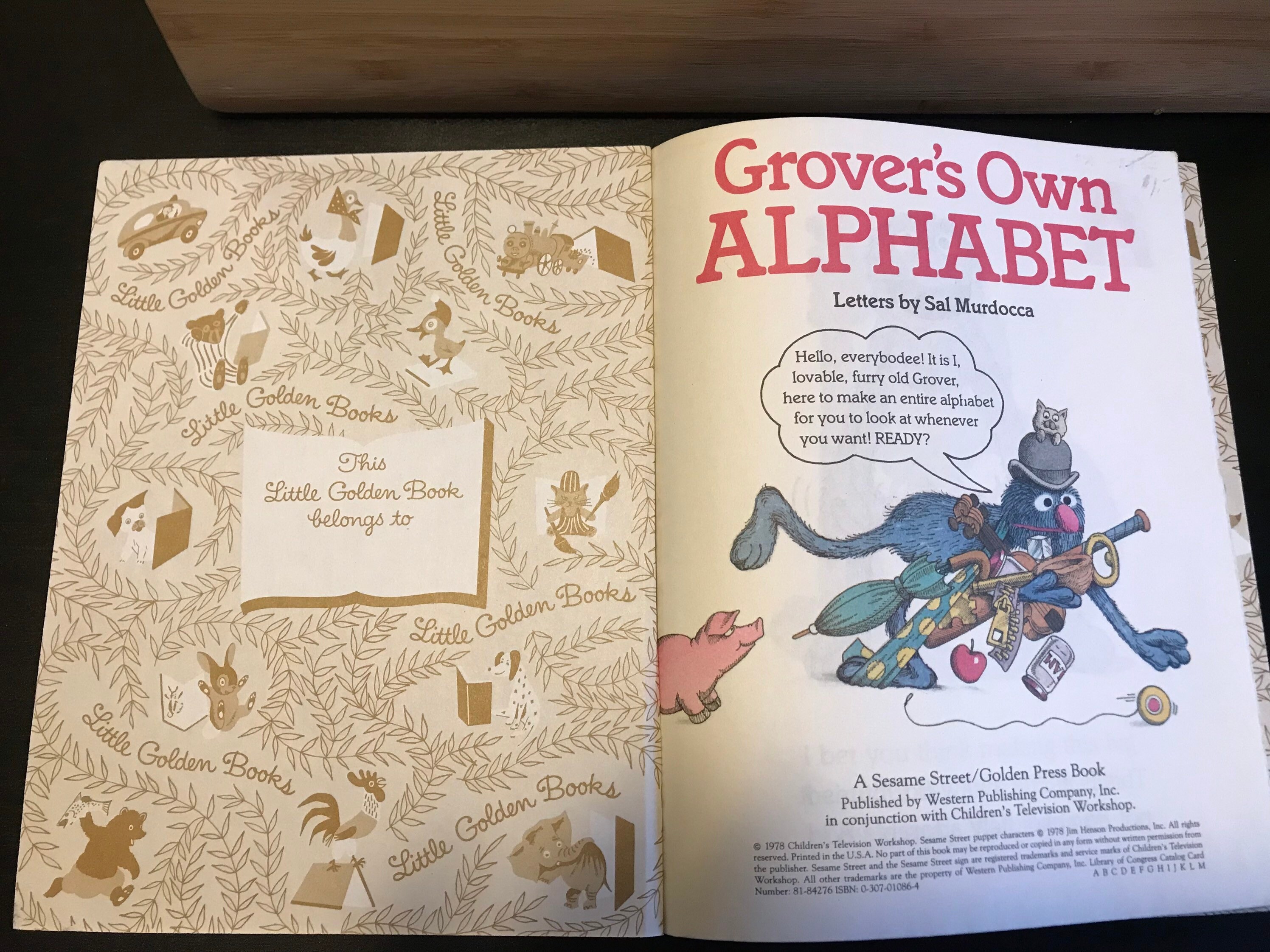 Grover's Own Alphabet, Little Golden Book, No.109-50, Vintage, Children ...