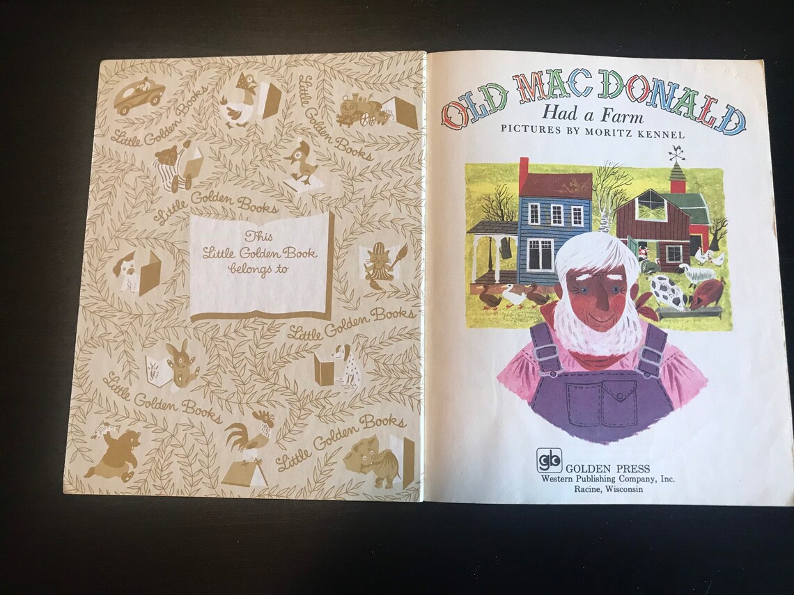 Old Macdonald Had A Farm, 1978, Little Golden Book, Vintage, Children's ...