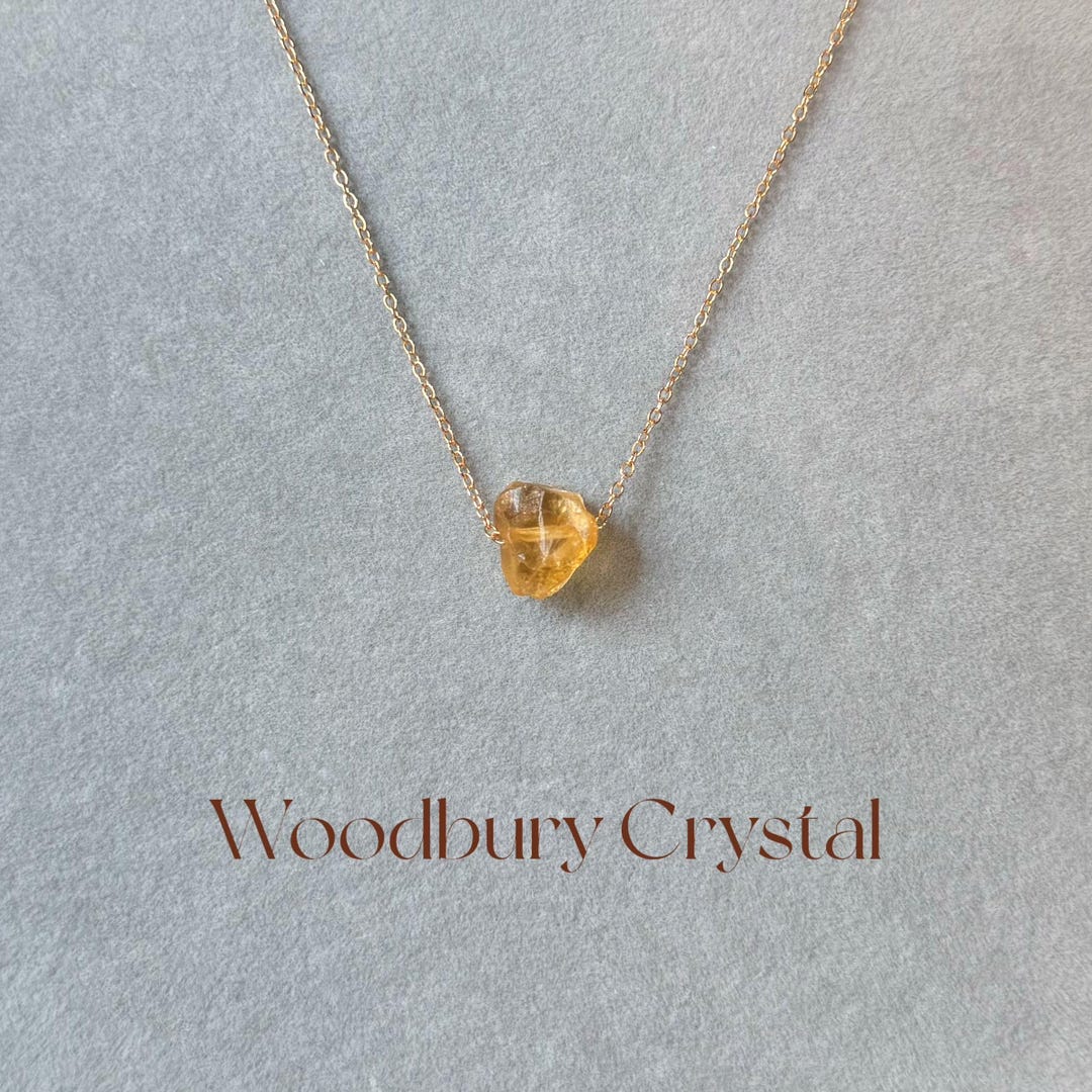 Unique Natural Raw Citrine Necklace|high Quality Genuine Citrine ...