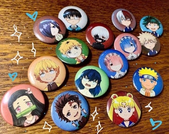 Anime Buttons - Etsy