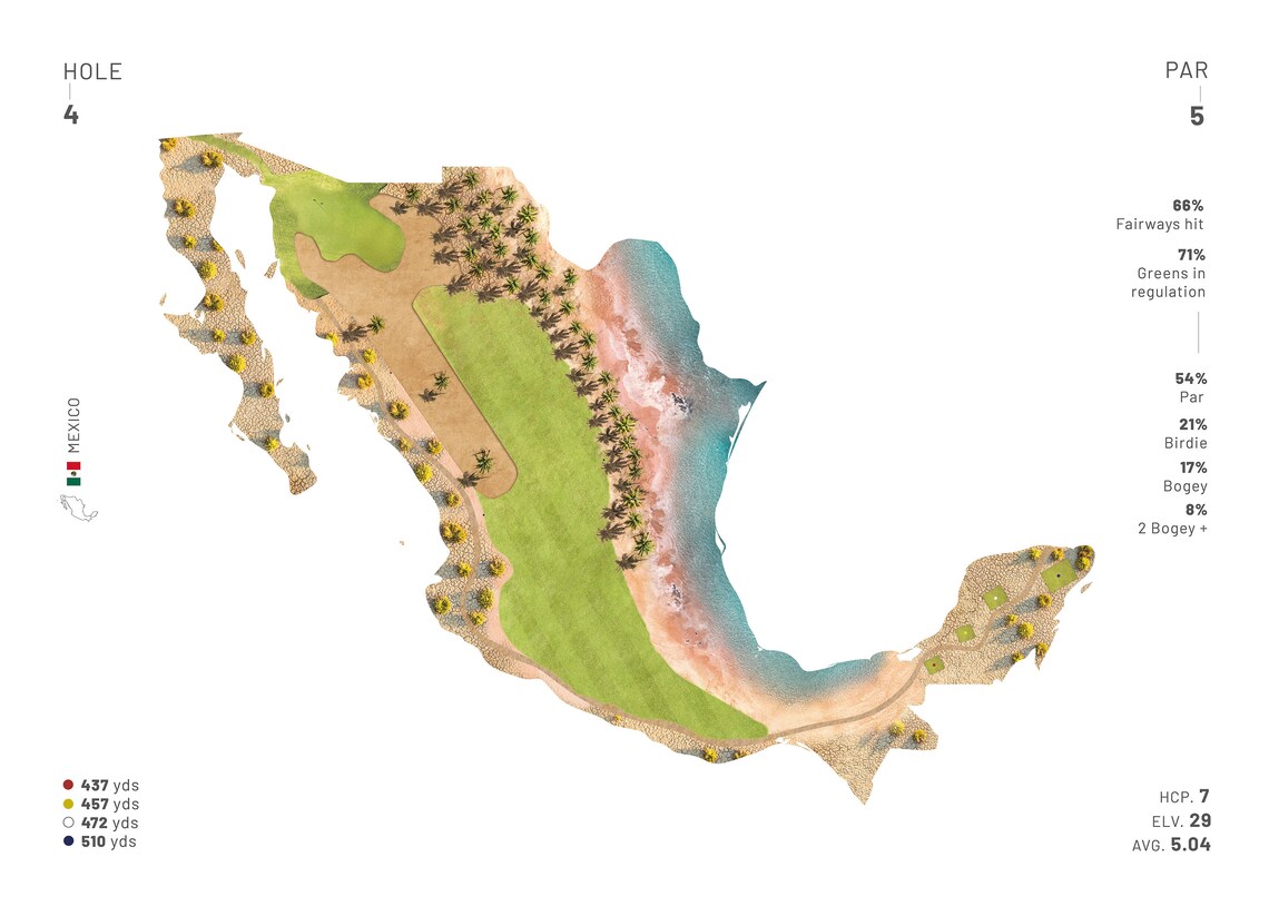 Mexico Map Golf Course Hole. Sports Photo Collage. Download Digital ...