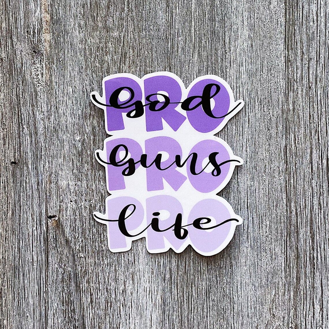 Pro God Pro Guns Pro Life Sticker / Decal / Conservative / | Etsy
