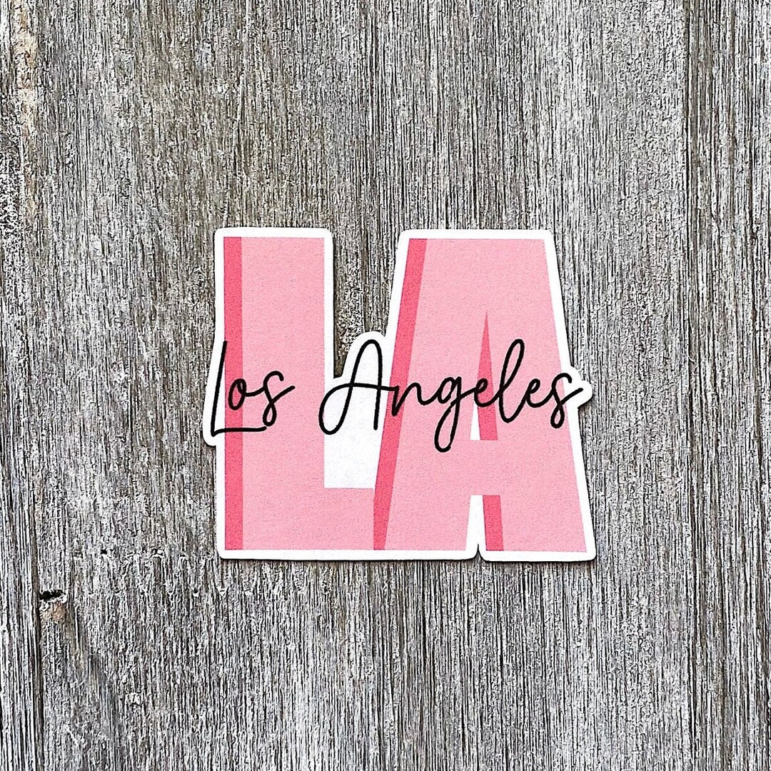 Los Angeles California Sticker / LA / Decal / Laptop Stickers / Pink ...