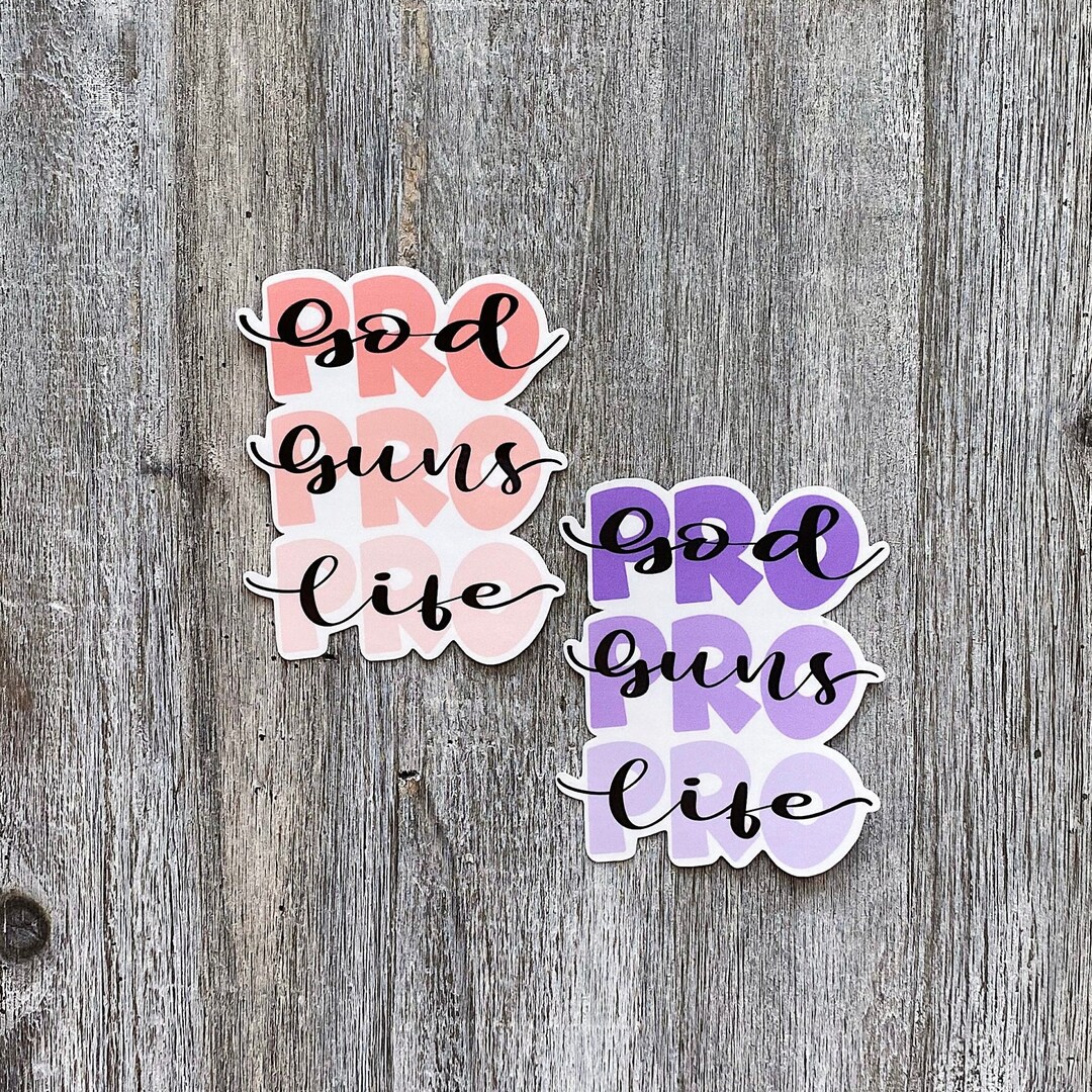 Pro God Pro Guns Pro Life Sticker / Decal / Conservative / Republican ...