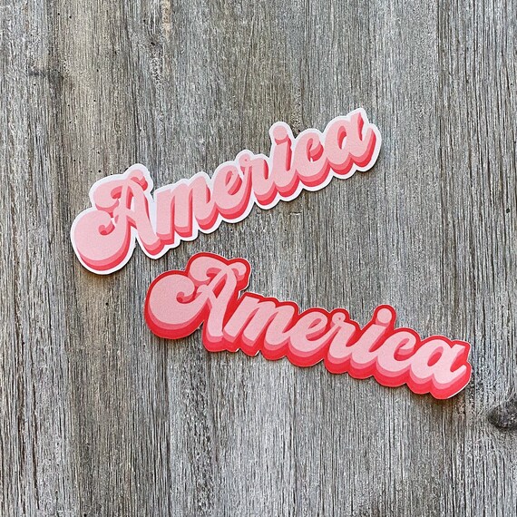 American Sticker / American Script / Patriotic / Laptop - Etsy