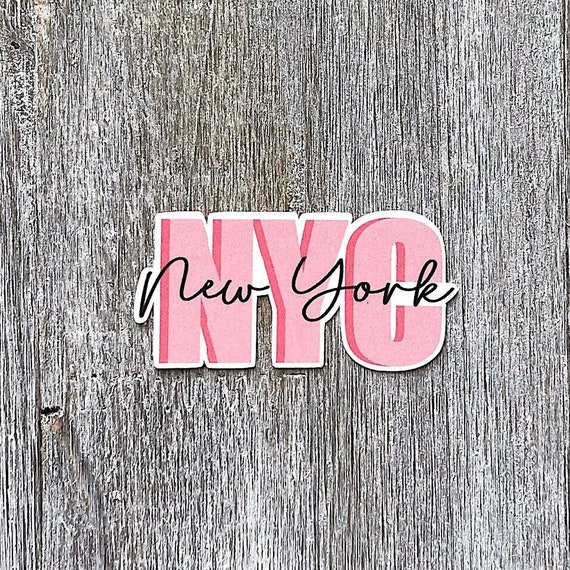 New York City New York Sticker / NYC / Decal / Laptop / Pink / - Etsy
