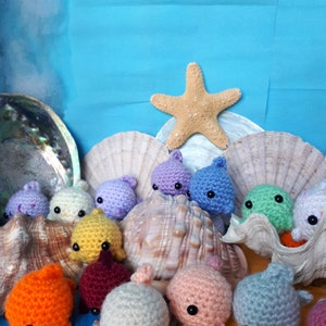 Little Tiny Cute Crochet Fish Stuffies Keychain Gift Kawaii Hand Made ...