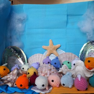 Little Tiny Cute Crochet Fish Stuffies Keychain Gift Kawaii Hand Made ...