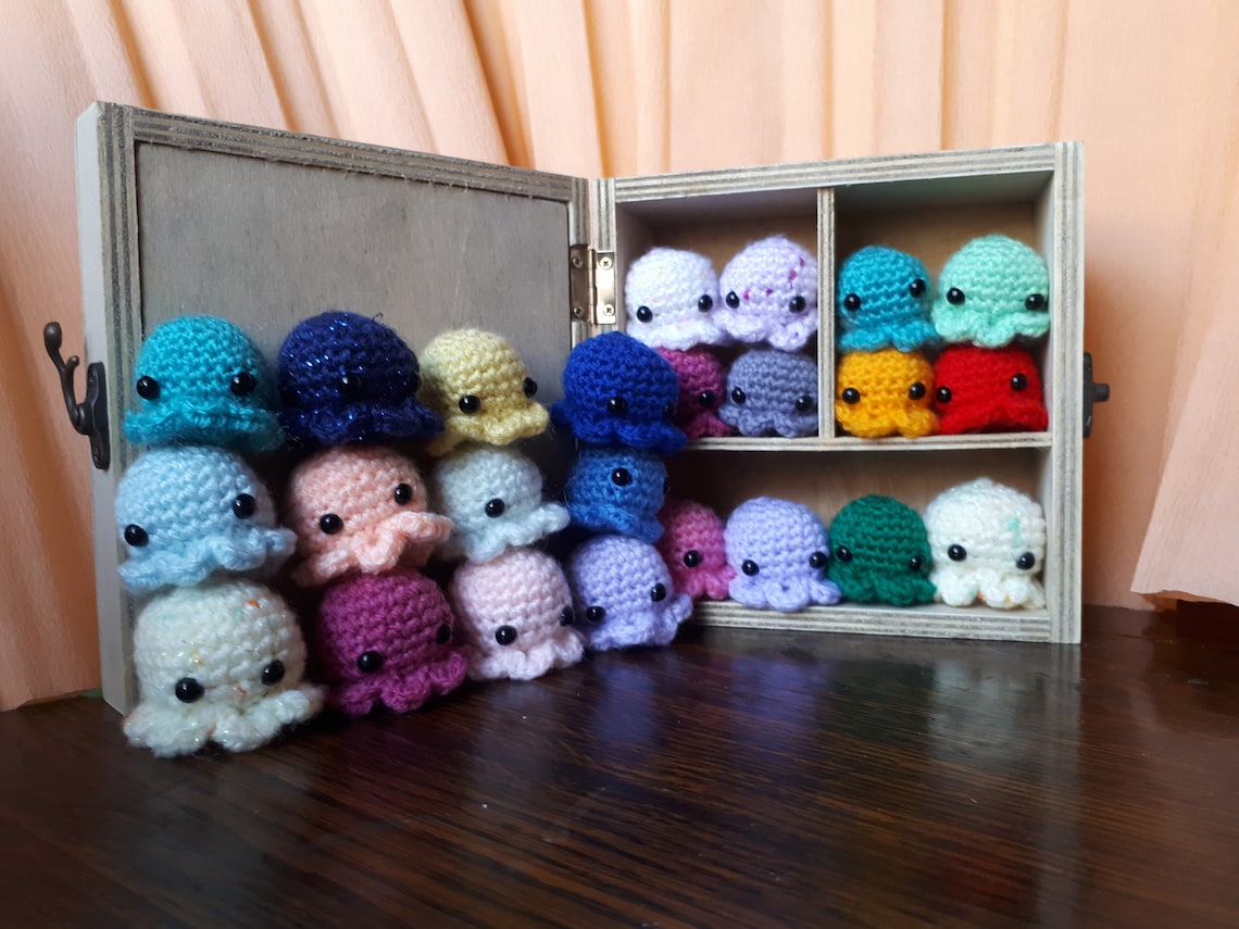 Little Tiny Cute Crochet Octopus Stuffies Keychain Gift Kawaii | Etsy