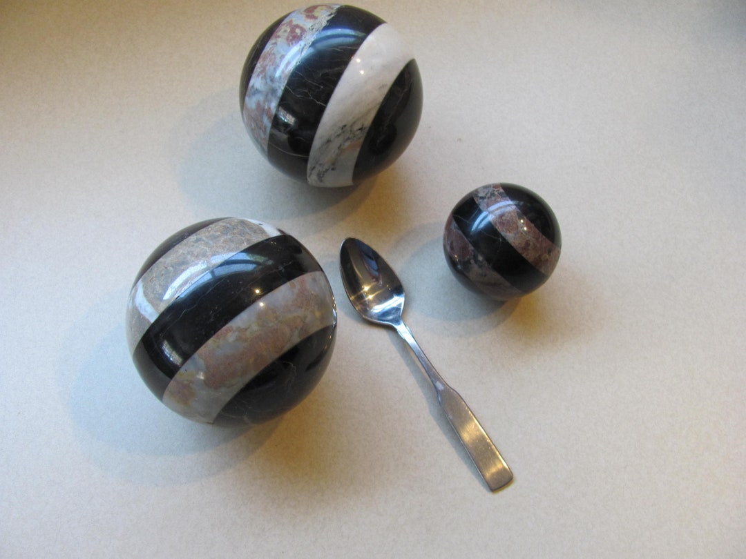 Polished Rock Spheres - Set of 3 - Etsy