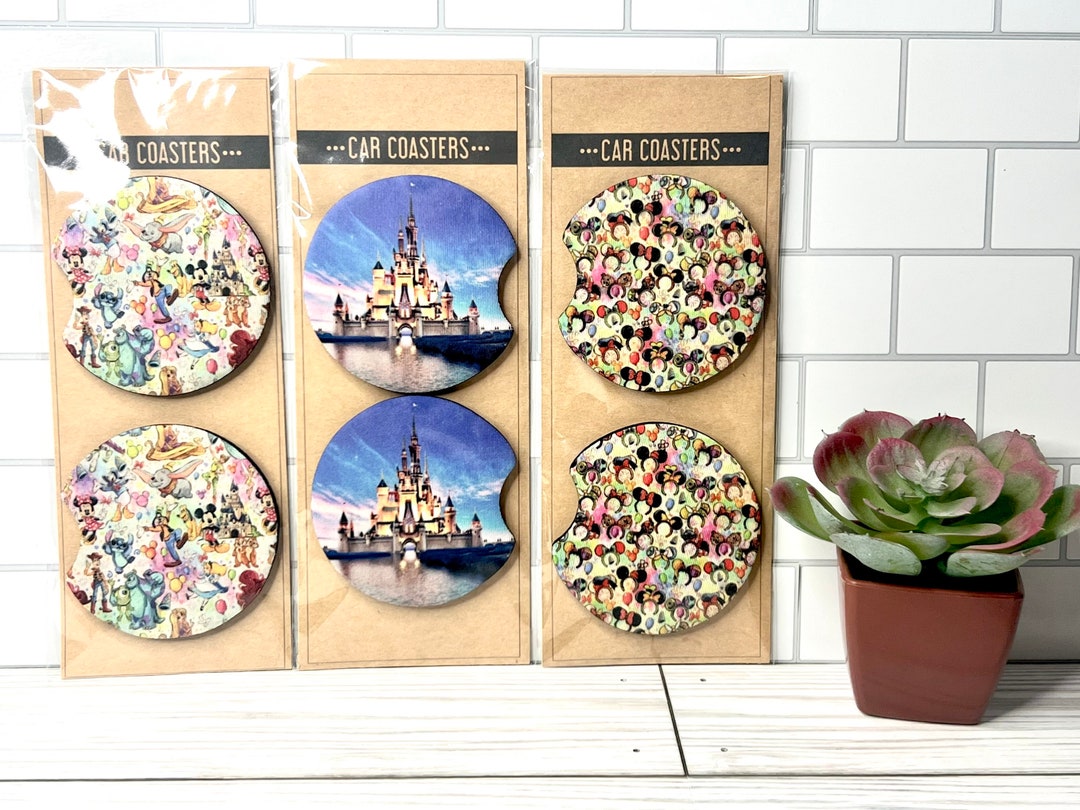 Cute Car Coasters L Car Coasters Set of 2 L Car Accessories for Women L ...