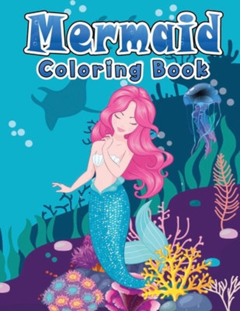 Mermaid Coloring Book/illustrations/digital Download - Etsy