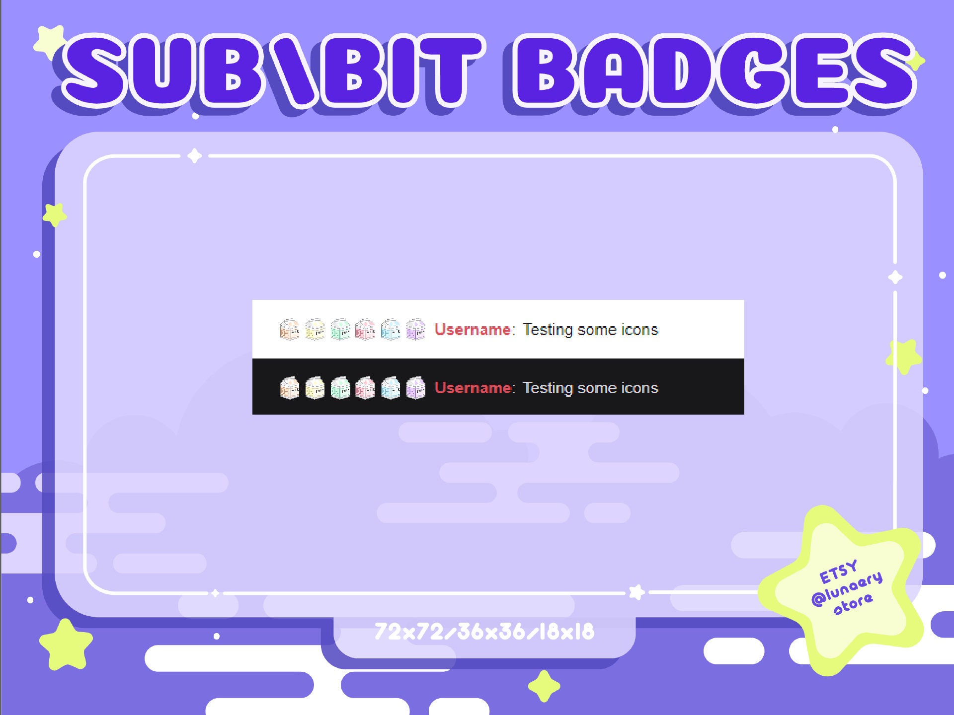 Twitch Sub / Bit Badges / Streamer / Badges for Streamers / Pixel ...
