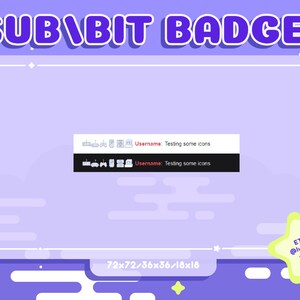 Twitch Sub / Bit Badges / Streamer / Badges for Streamers / - Etsy