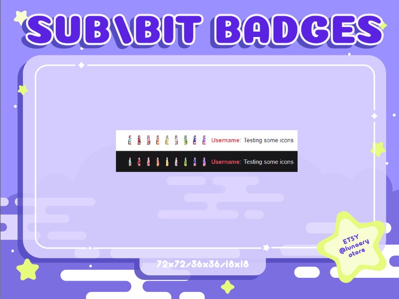 Twitch Sub / Bit Badges / Streamer / Badges for Streamers / Aesthetic ...