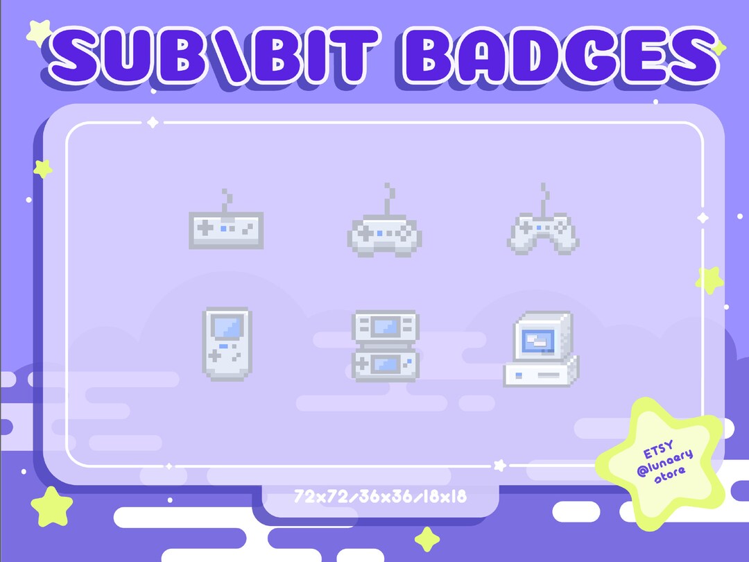 Twitch Sub / Bit Badges / Streamer / Badges for Streamers / - Etsy