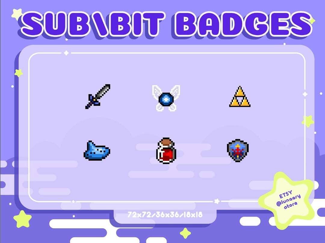 Twitch Sub / Bit Badges / Streamer / Badges for Streamers / Pixel ...