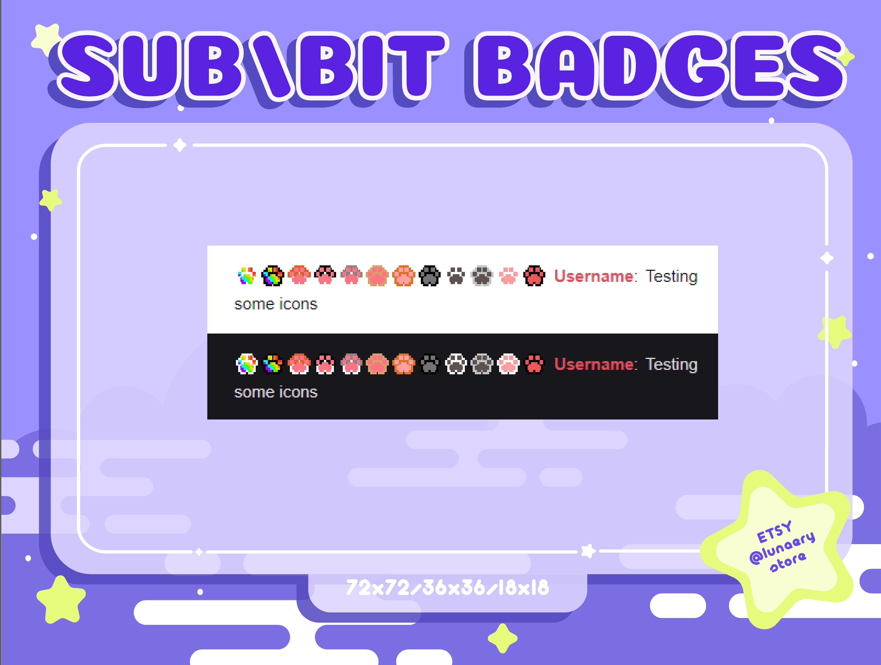 Twitch Sub / Bit Badges / Streamer / Badges for Streamers / Pixel ...