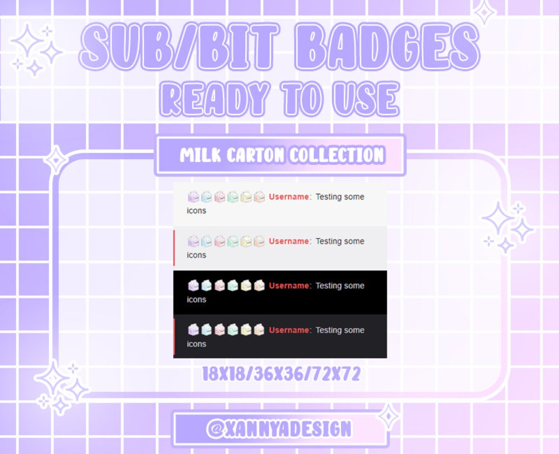 Twitch Sub / Bit Badges / Streamer / Badges for Streamers / - Etsy