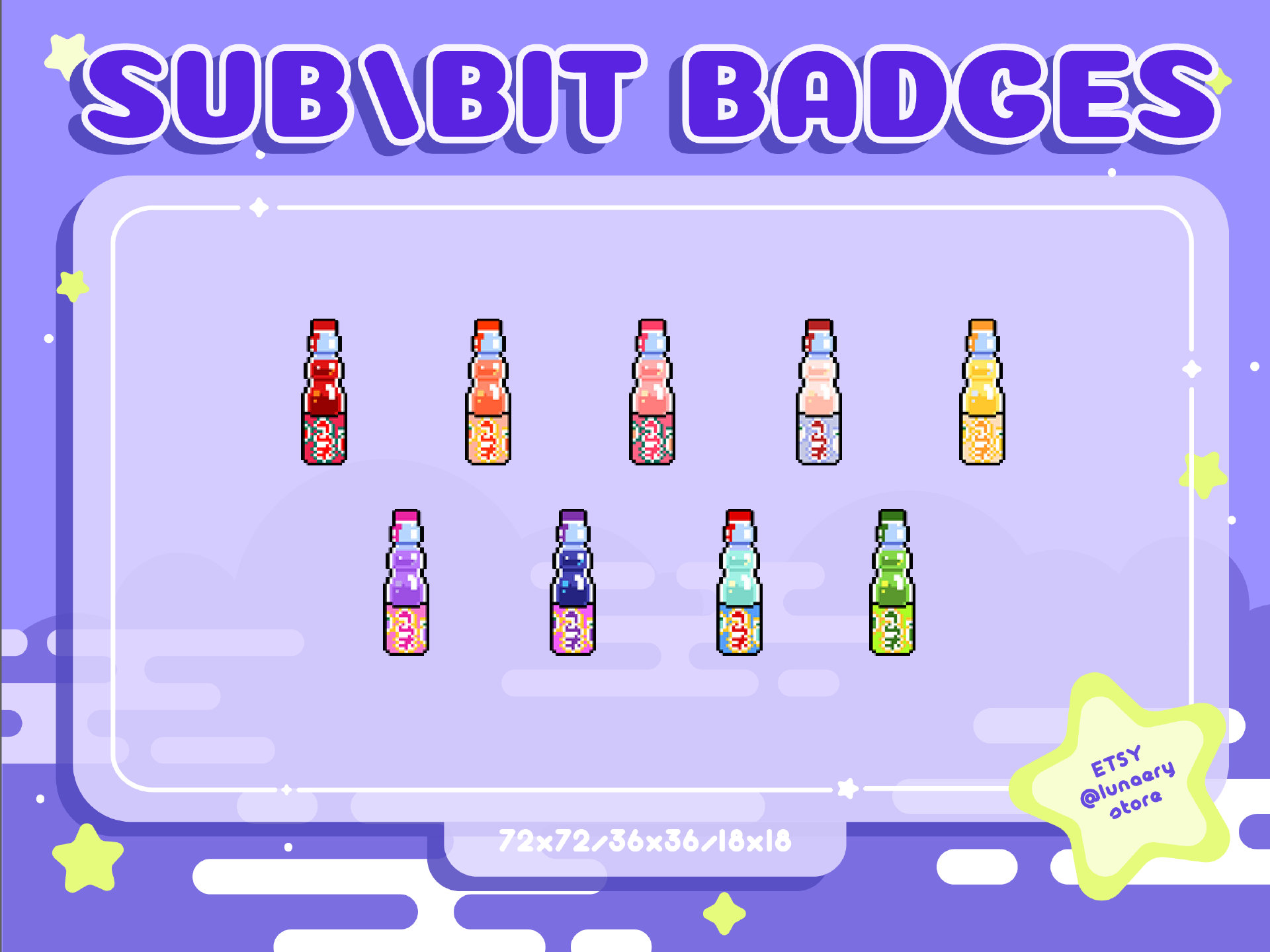 Twitch Sub / Bit Badges / Streamer / Badges for Streamers / Aesthetic ...