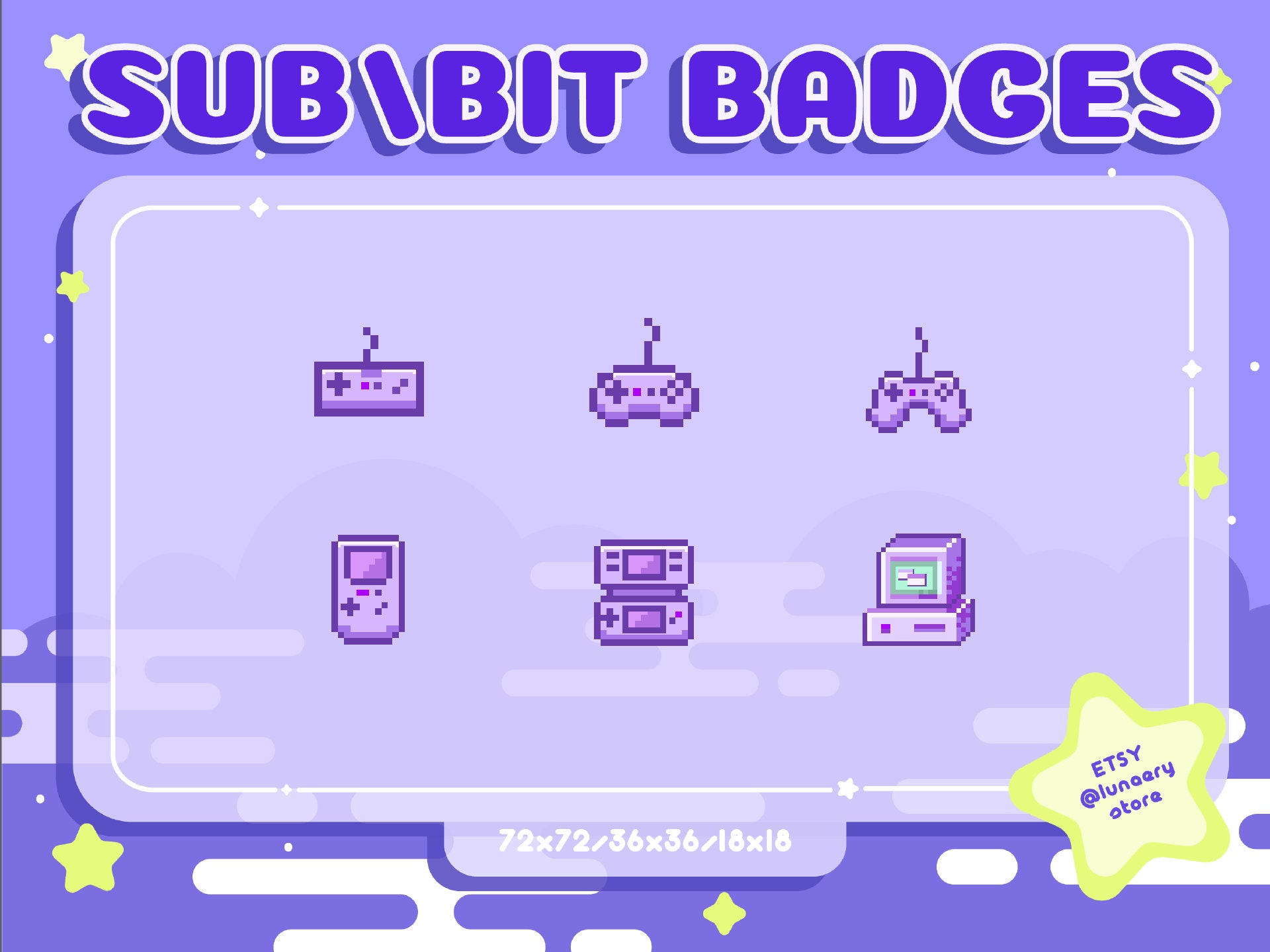 Twitch Sub / Bit Badges / Streamer / Badges for Streamers / Pixel ...