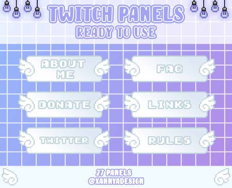 Twitch Panels / Panel Pack / Streamer / Panels for Streamers / - Etsy