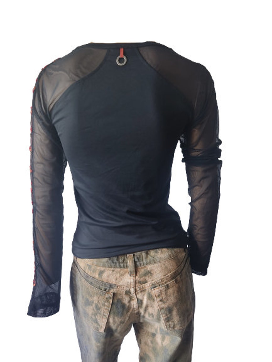 Save the Queen Top / Y2k Sheer Mesh Top - Etsy