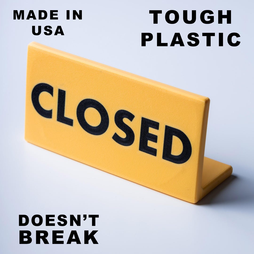 3 Pack Premium Closed Sign Register – Durable Usa-made Desk Sign ...