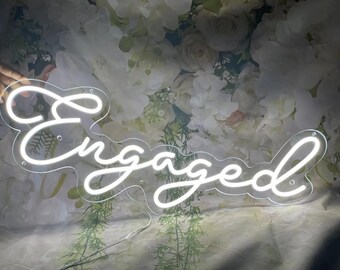 Engaged Neon Sign | Etsy