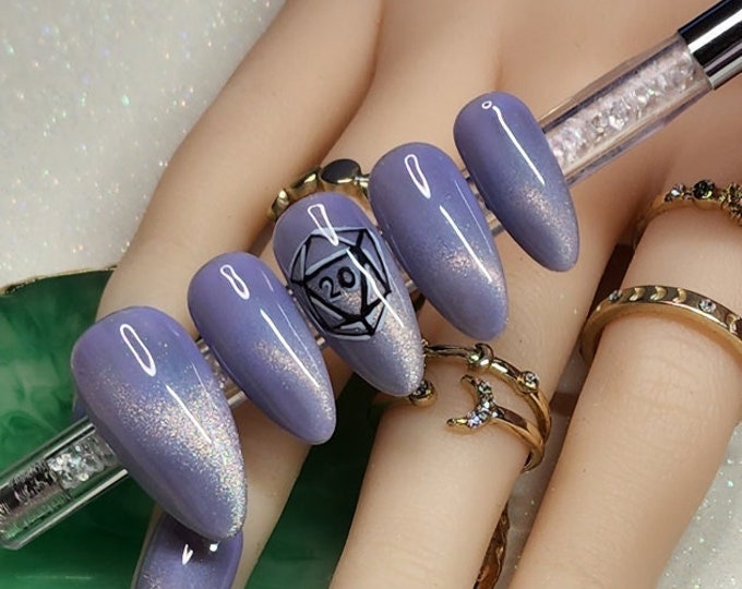 D20 D&D Dungeons and Dragons Dice Nat 20 and Nat 1 Custom Press on ...