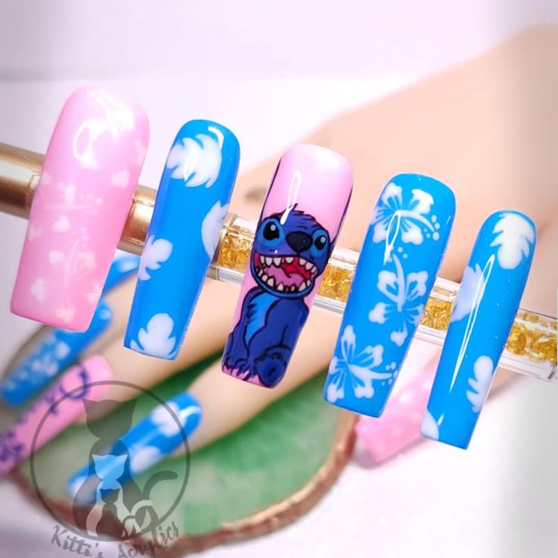 Lilo and Stitch Nails - Etsy