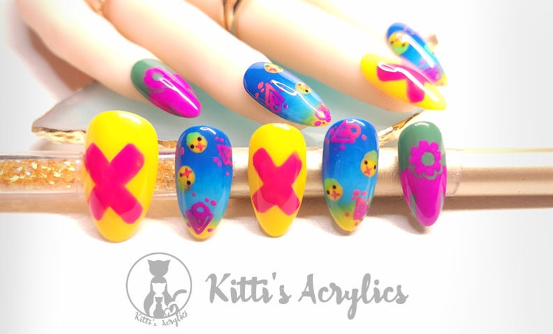 Video Game Kill Joy Inspired FPS Gamer Custom Press on Nails - Etsy