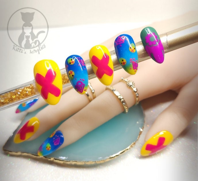 Video Game Kill Joy Inspired FPS Gamer Custom Press on Nails - Etsy