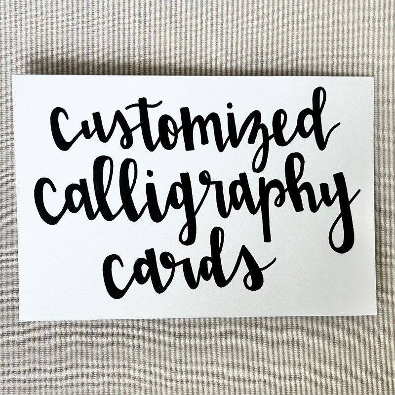 Calligraphy Cards - Etsy