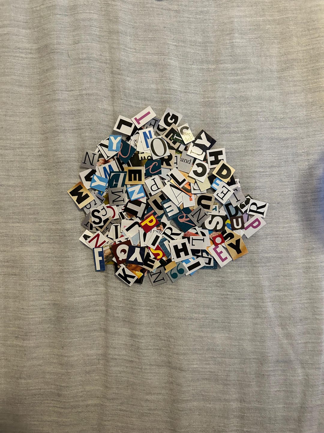 Recycled Hand-cut Letters- Scrapbooking/craft Letters- Magazine Scraps ...