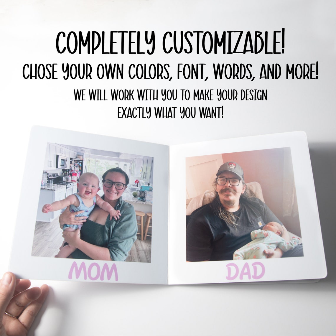 Family Board Book | CUSTOMIZABLE | Baby Book | Toddler Book | Board ...