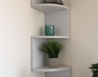 White Corner Shelves | Etsy