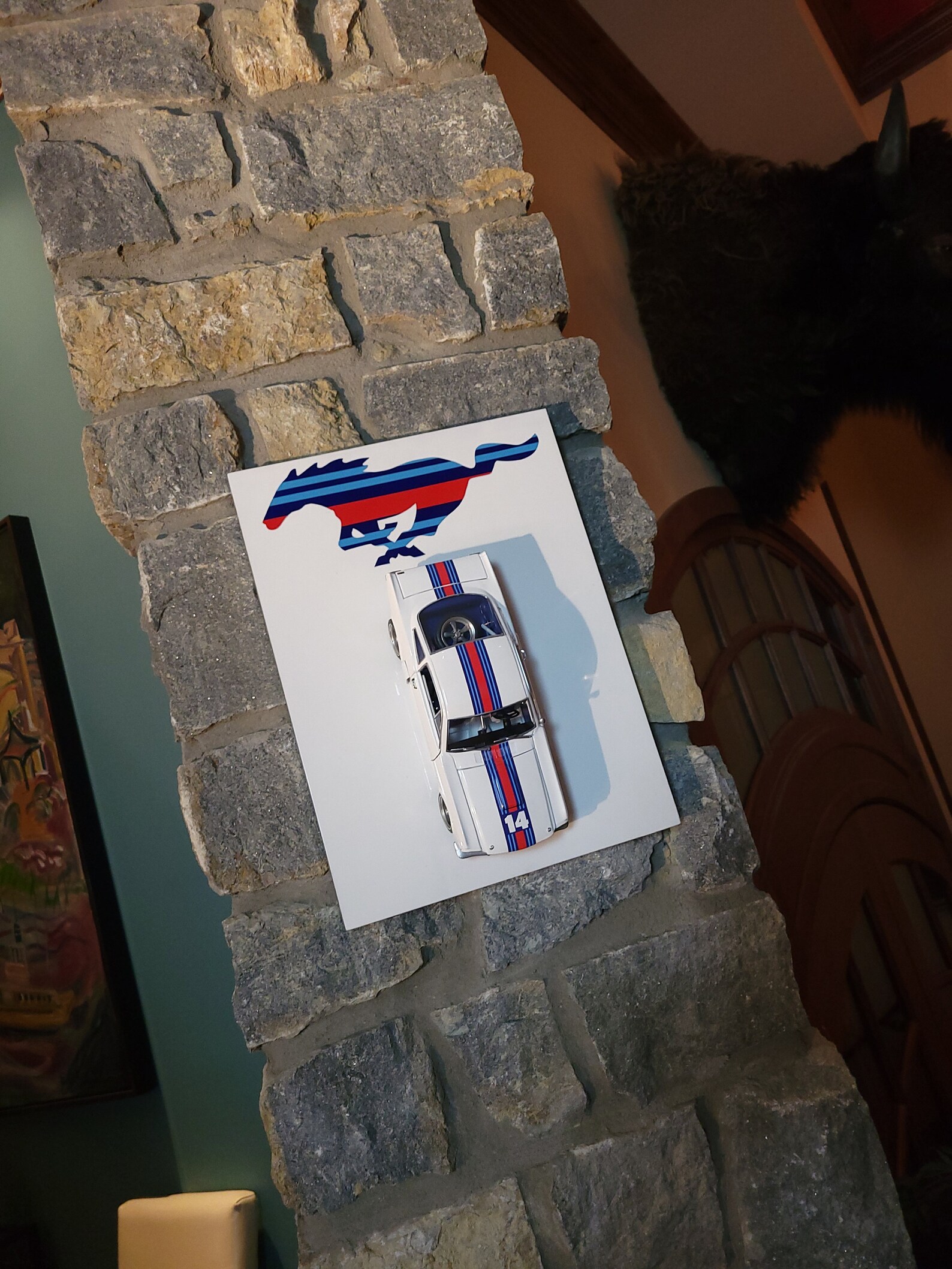 1/18 1965 Shelby GT350R Ford Mustang Martini Racing Diecast Model on A ...