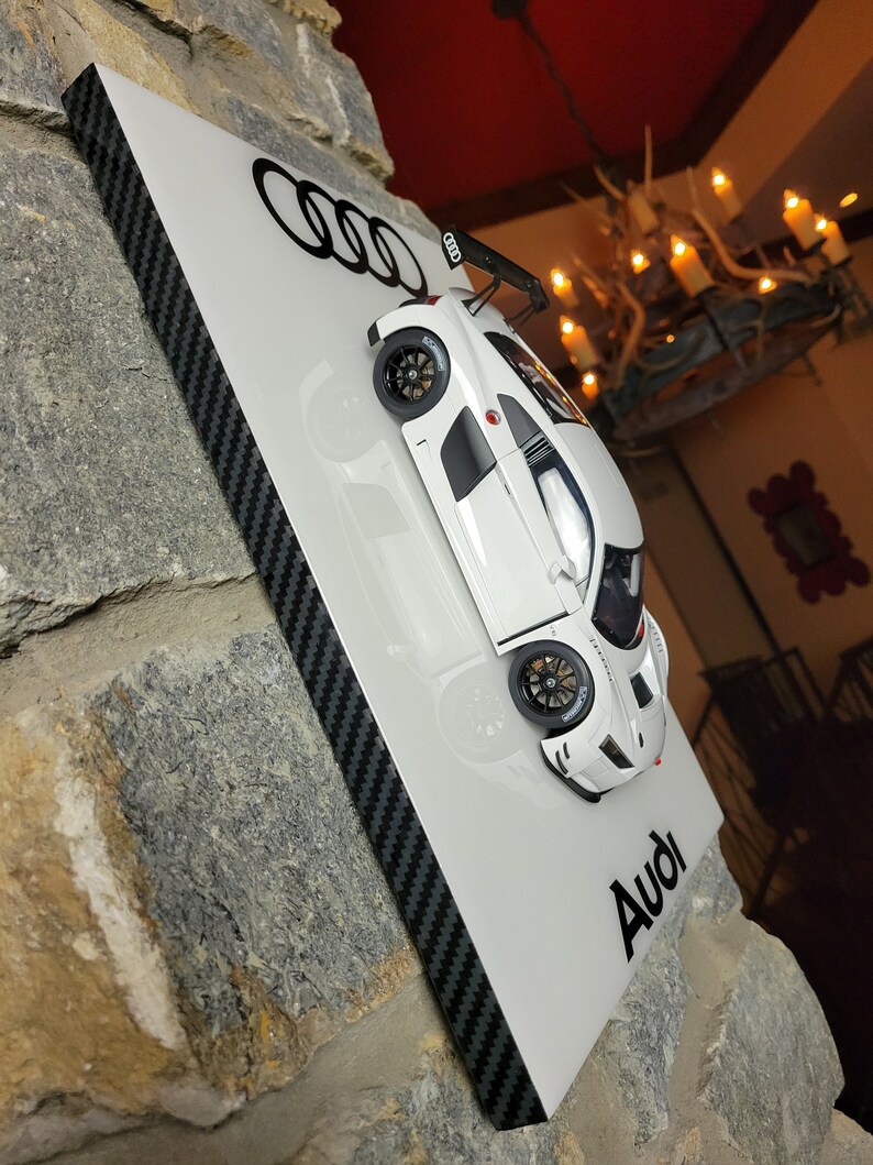 1/18 Audi R8 FIA GT GT3 in White Autoart Diecast on A Handmade Custom ...