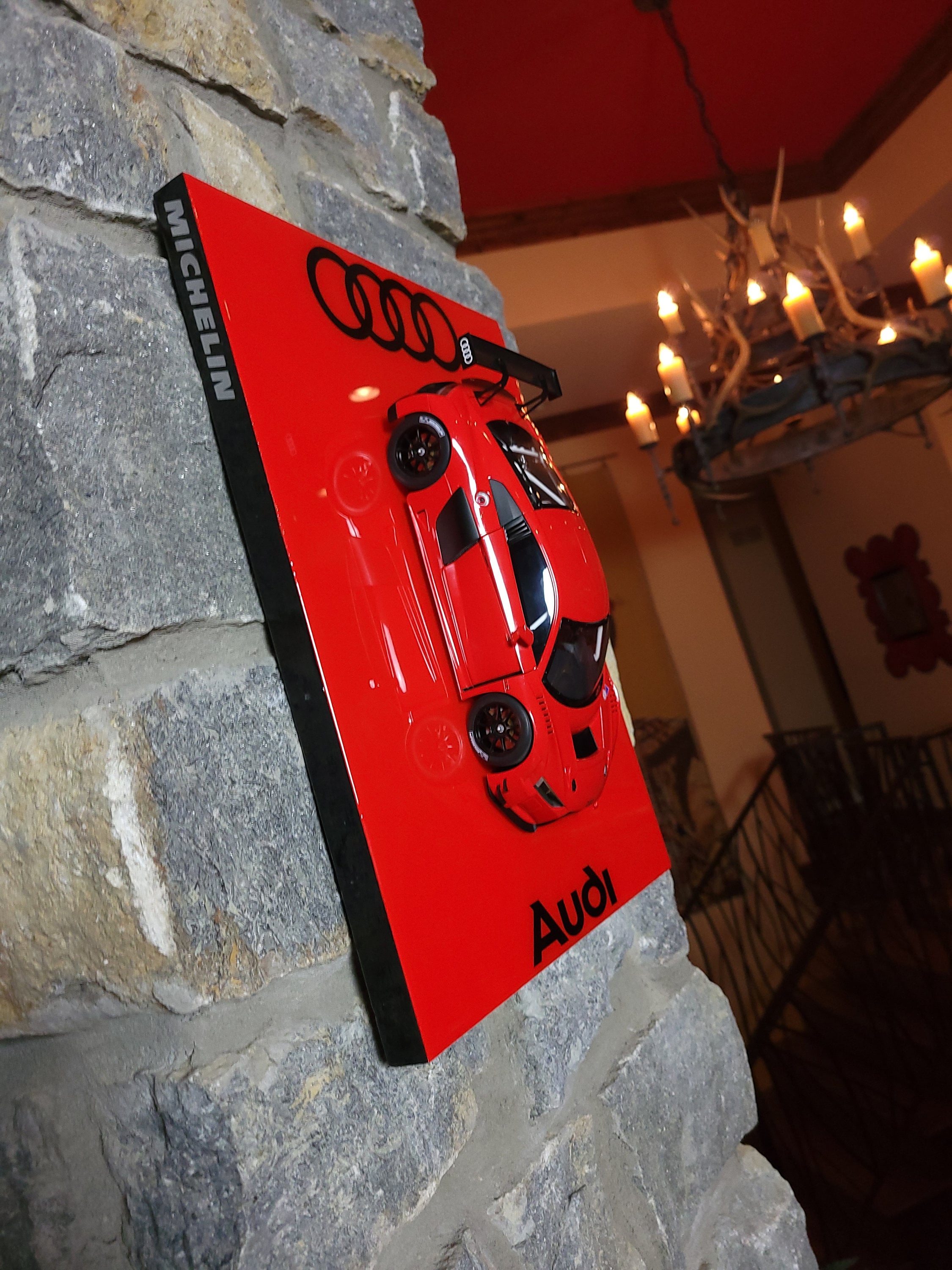 1/18 Audi R8 FIA GT GT3 in Red Autoart Diecast on A Handmade Custom ...