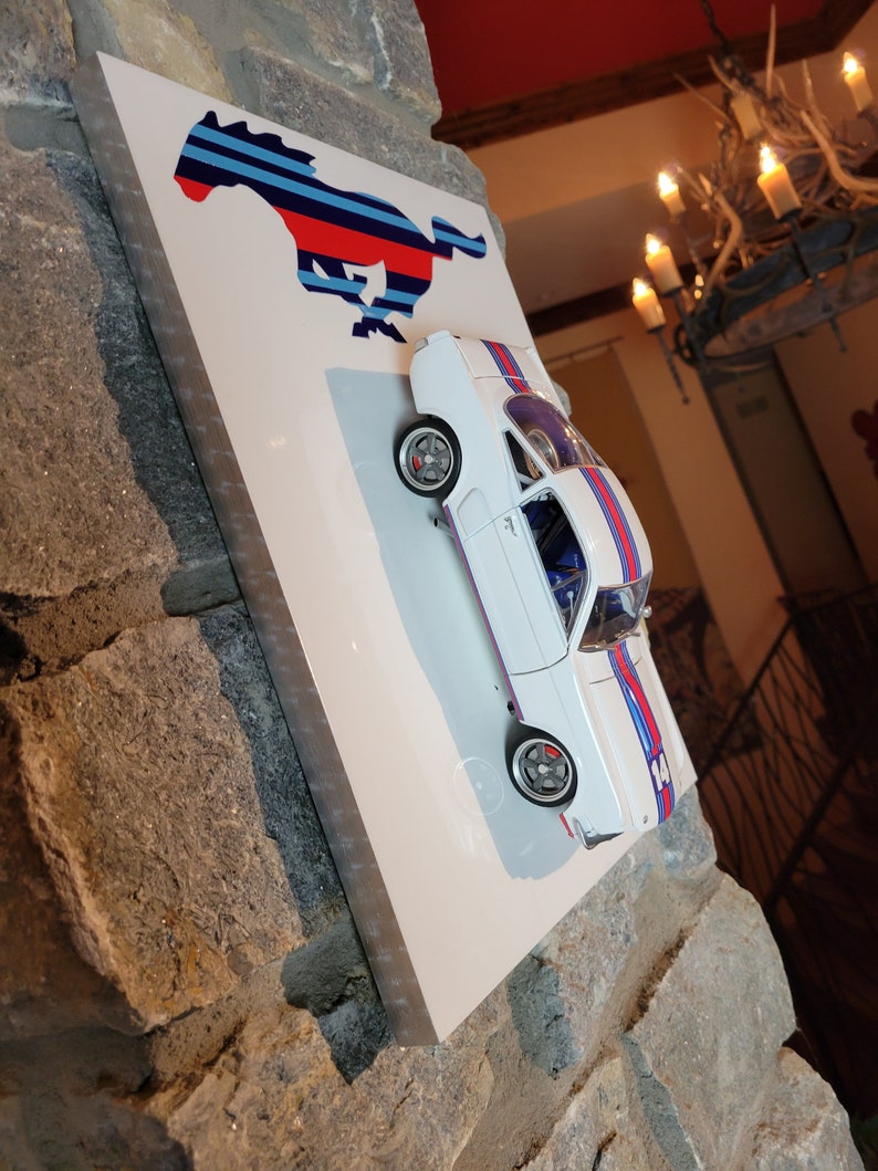 1/18 1965 Shelby GT350R Ford Mustang Martini Racing Diecast Model on A ...