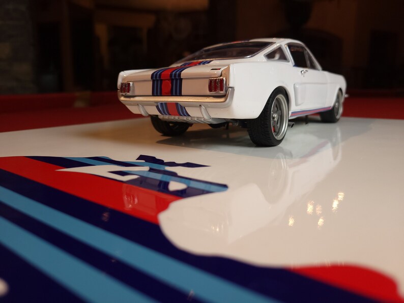 1/18 1965 Shelby GT350R Ford Mustang Martini Racing Diecast Model on A ...