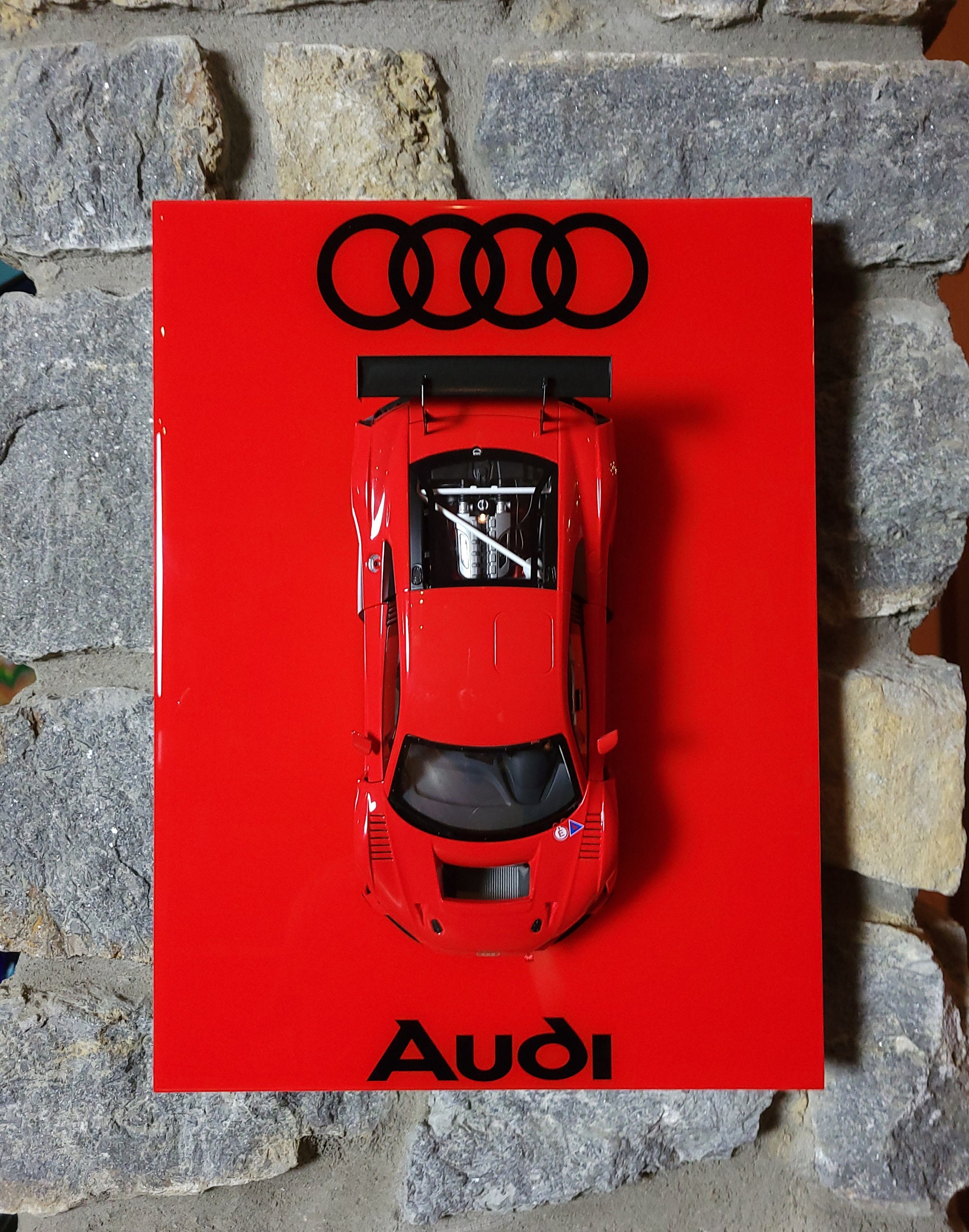 1/18 Audi R8 FIA GT GT3 in Red Autoart Diecast on A Handmade Custom ...