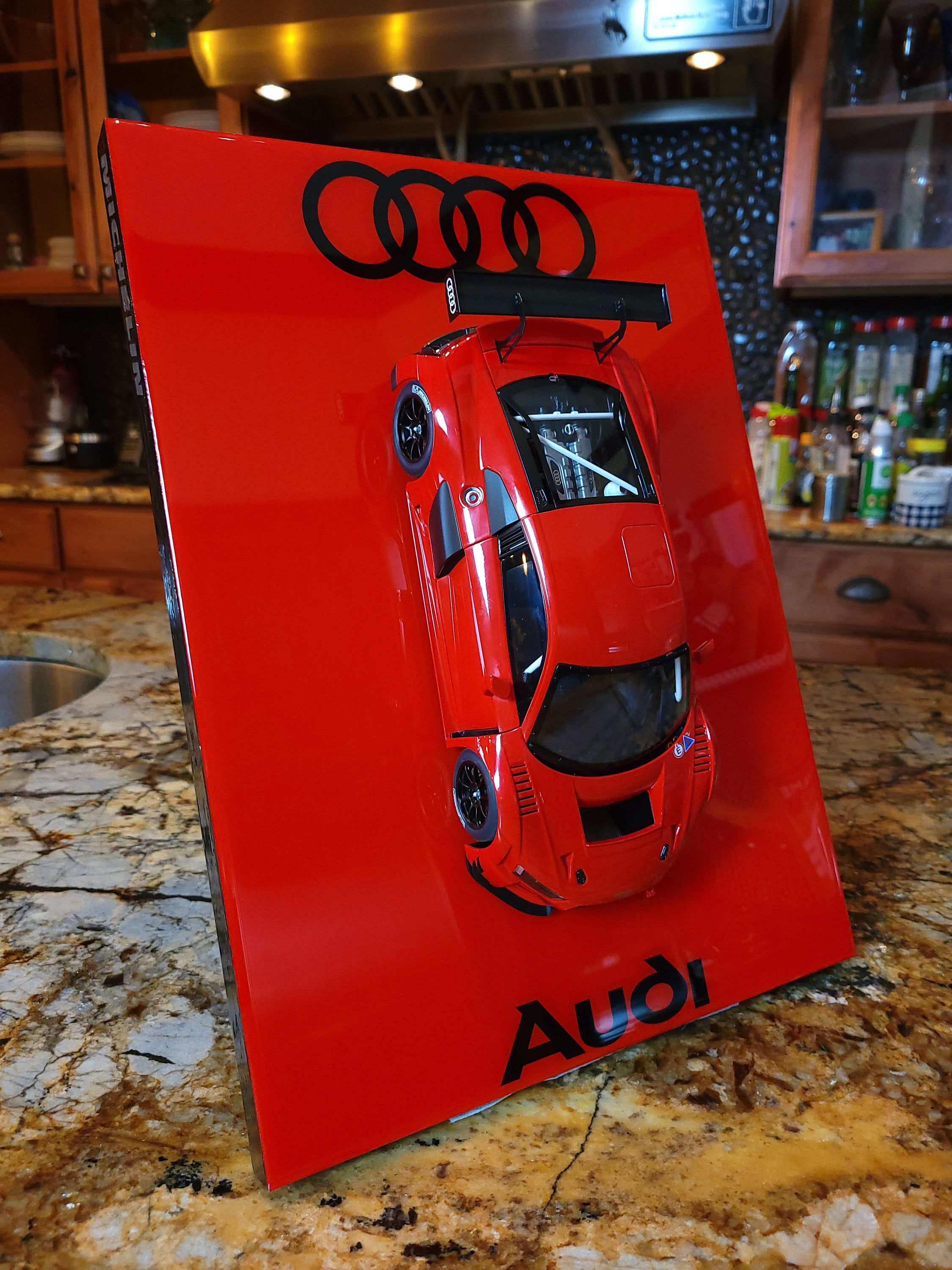1/18 Audi R8 FIA GT GT3 in Red Autoart Diecast on A Handmade Custom ...