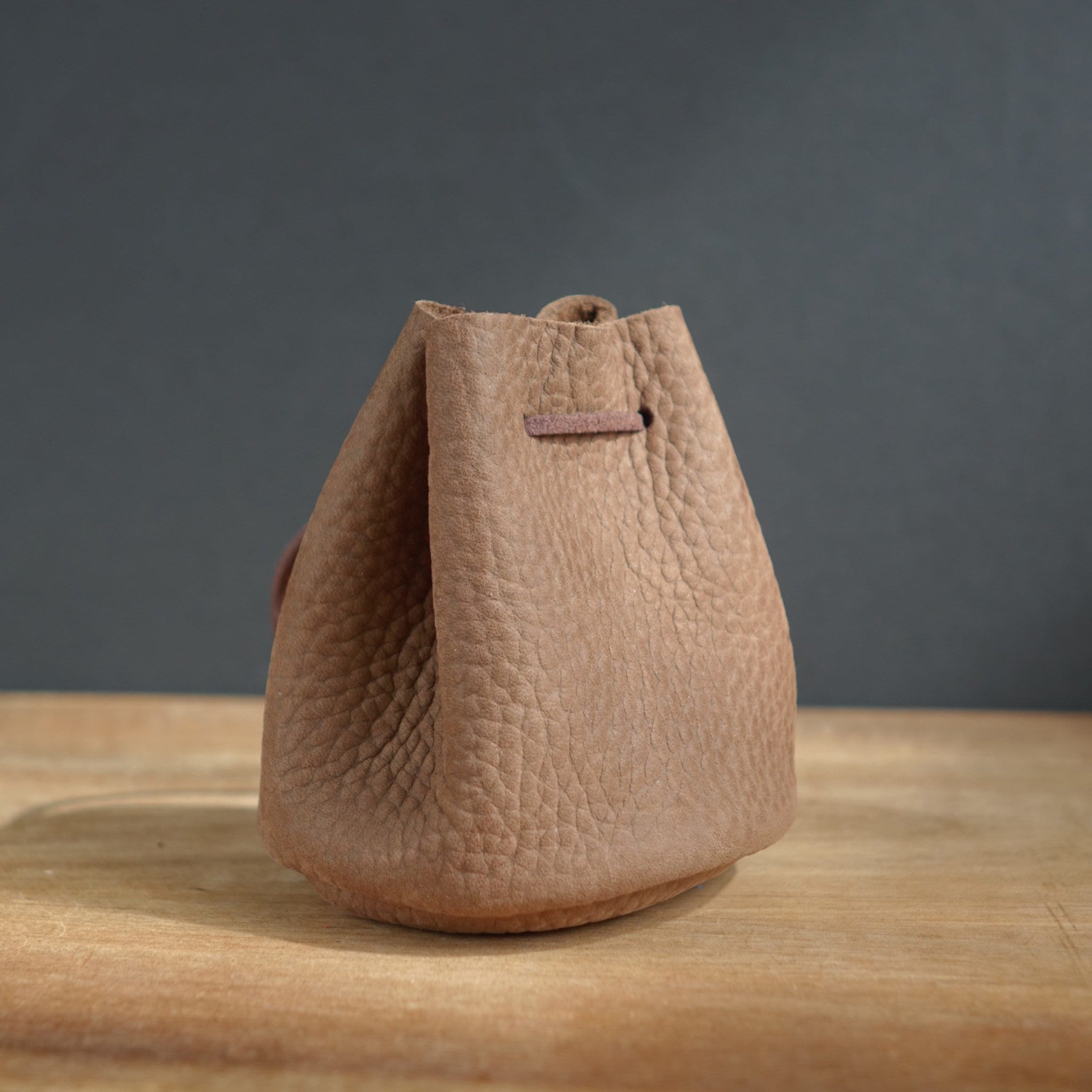 Handmade Small Leather Drawstring Pouch Bag, Leather Coin Pouch Bag ...