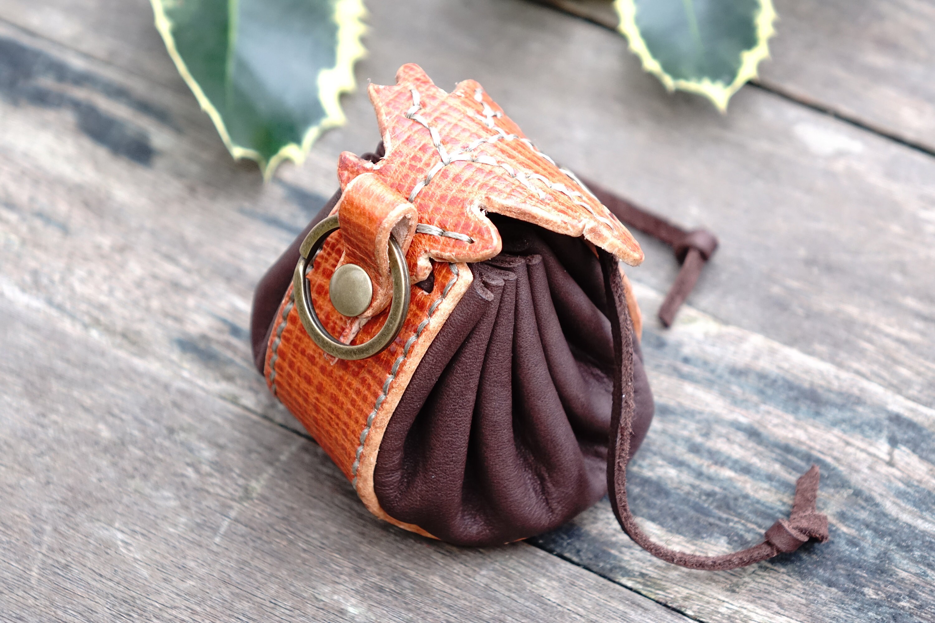 Handmade Small Leather Pouch, Leather Coin Pouch, Coin Bag,leather ...