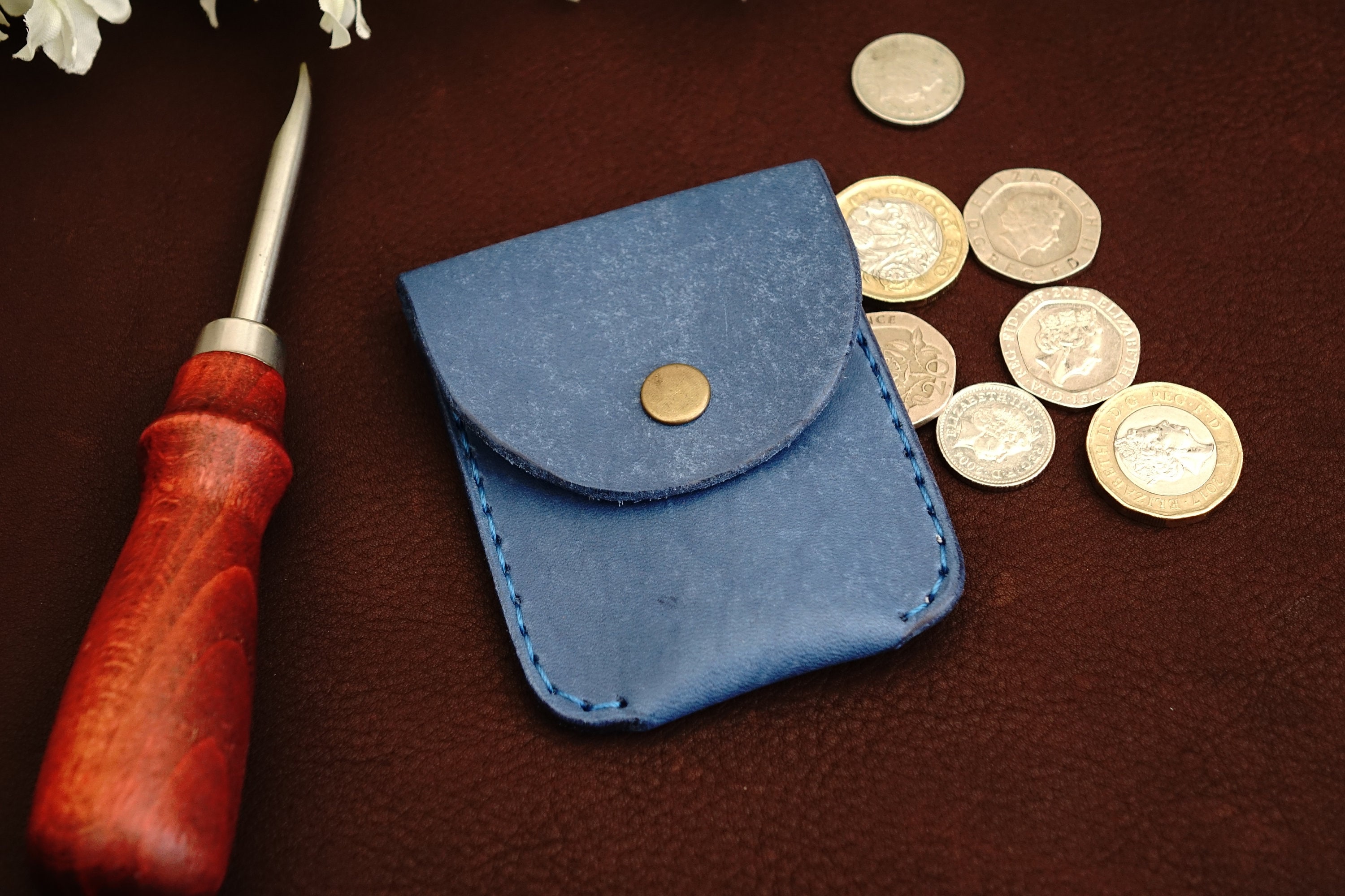 Handmade Leather Coin Purses, Leather Coin Pouch, Leather Coin Holder ...