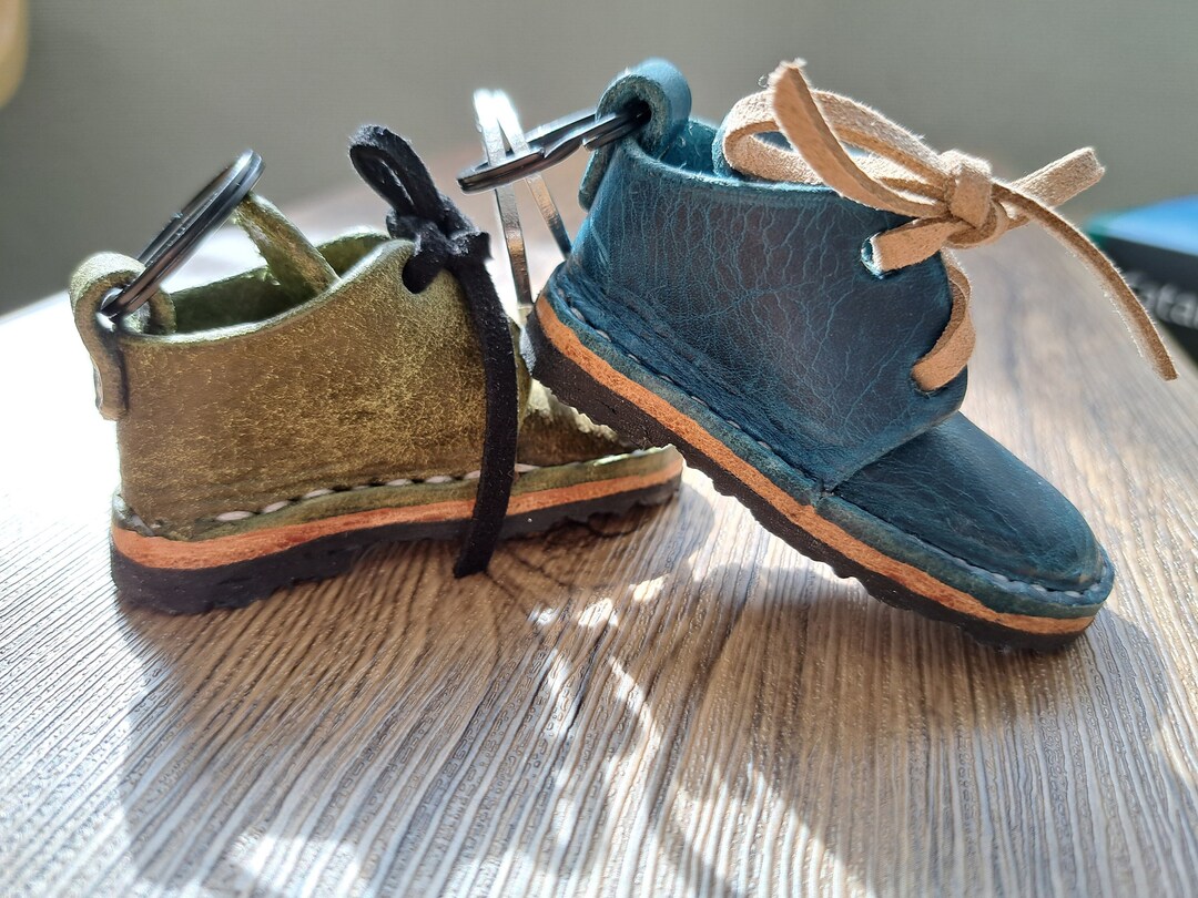 Handmade Leather Boot Keyring, Leather Keychain, Leather Key Fob ...