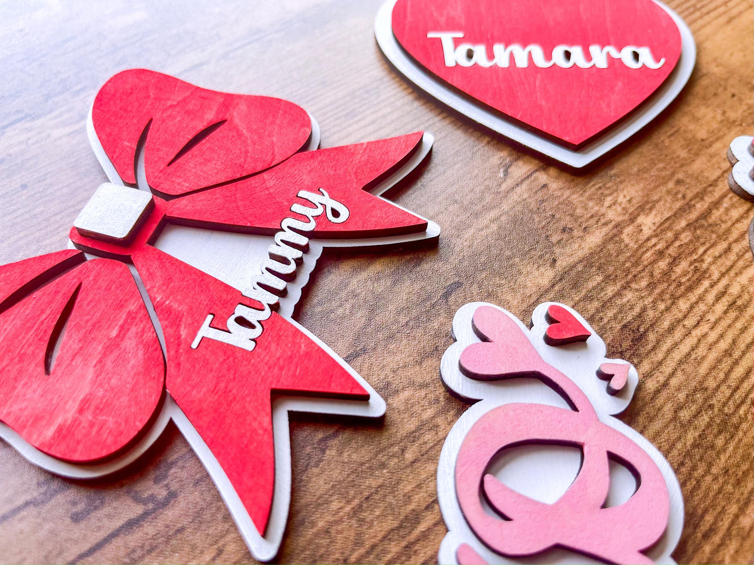 Valentines Name Tags, Valentines Day Gift, Valentines Day Basket Tags ...